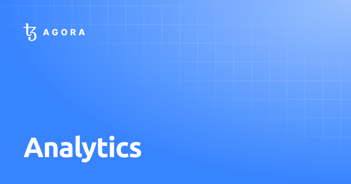 Analytics | Tezos | Learn Agora